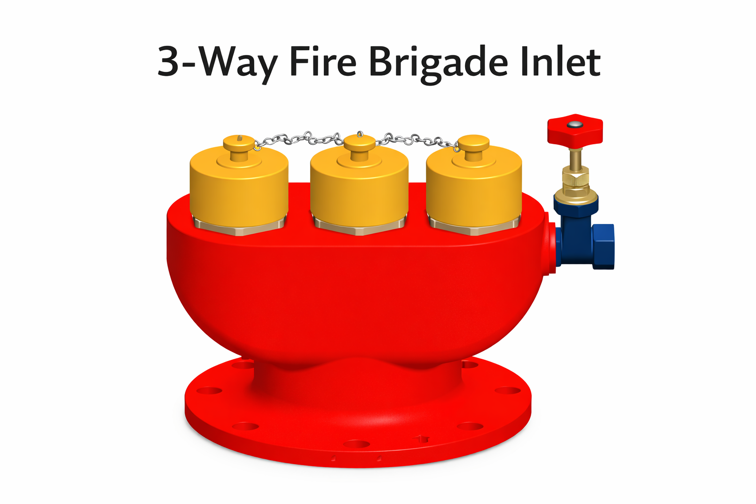 3-Way Fire Brigade Inlet – Variex Fire Safety India