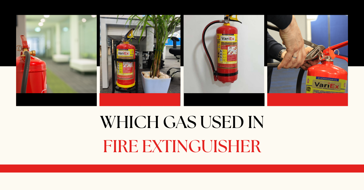 Which gas in fire extinguisher store